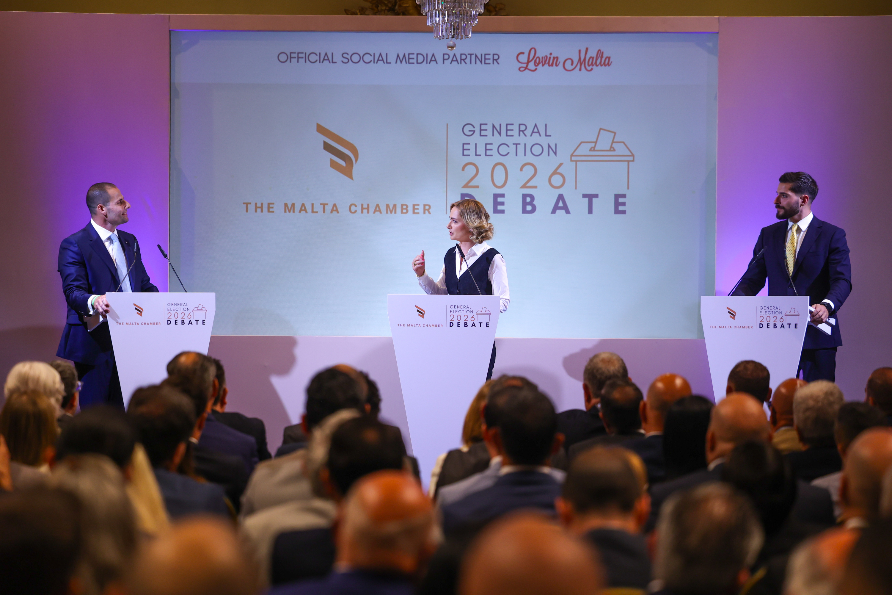 WATCH | Borg and Abela focus on jabbing each other during Malta Chamber ...