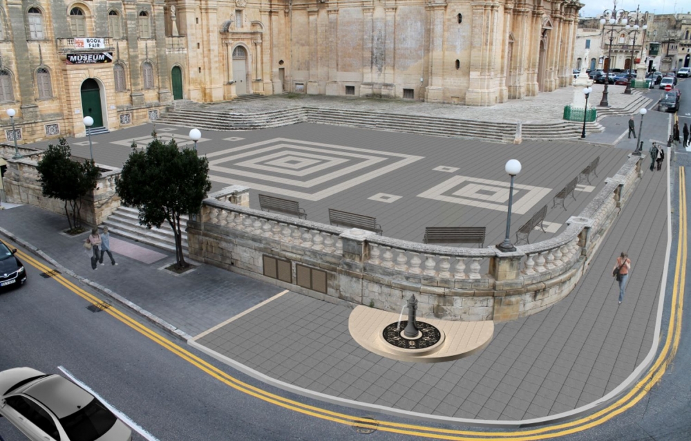 Embellishment works at Misrah ir-Repubblika in Zejtun