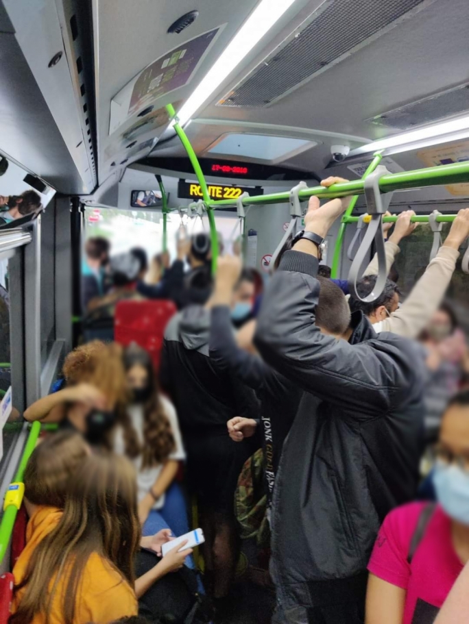 As photos of crowded buses do the rounds, company says its drivers face ...