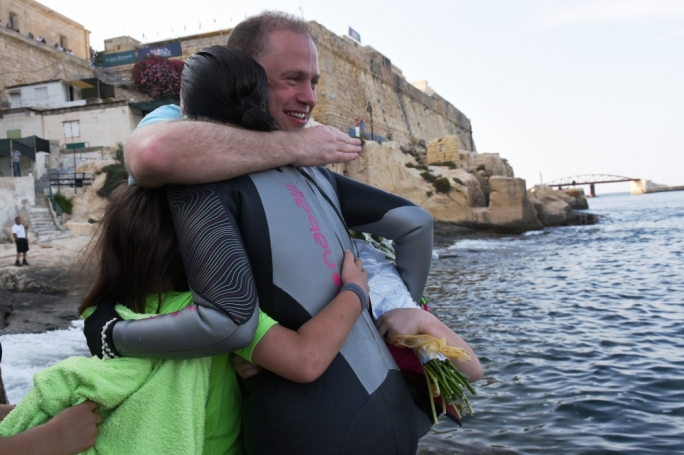 [WATCH] Michelle Muscat completes charity swim in three hours ...