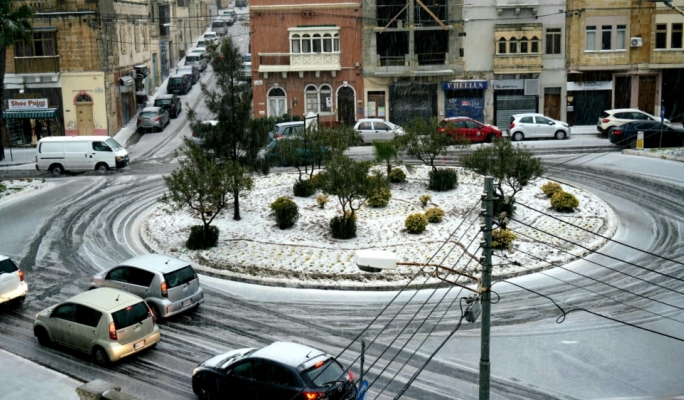 In case you missed it, it's hailing in Malta...