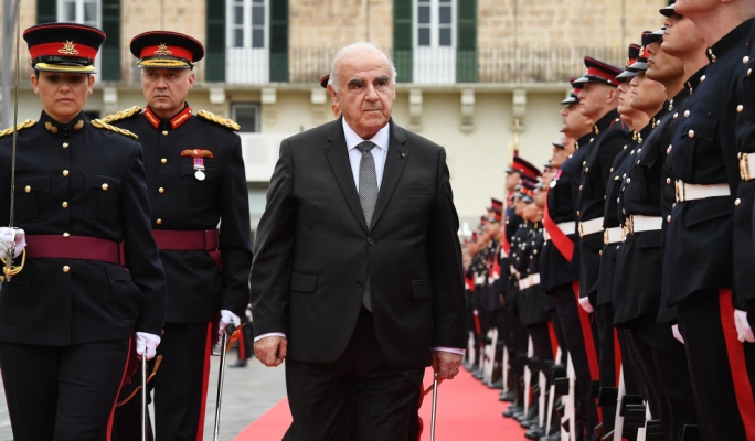 Maltese president George Vella en route to attend King Charles coronation
