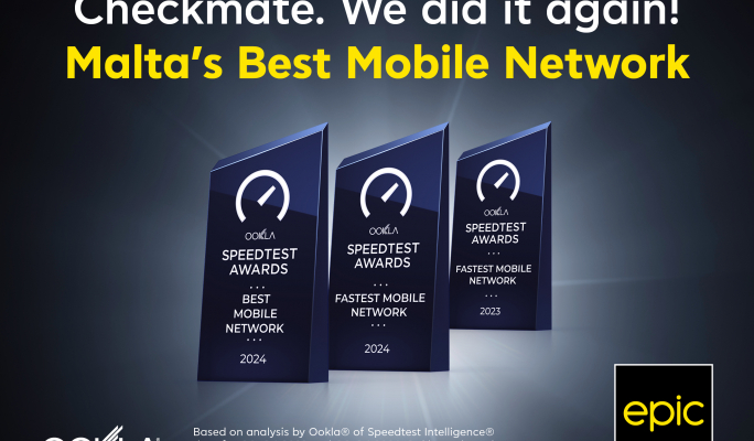 Epic Malta awarded as country’s fastest and best mobile network by Ookla®