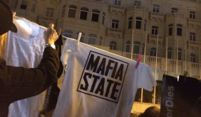 Occupy Justice activists peg ‘mafia state’ laundry outside shuttered ...