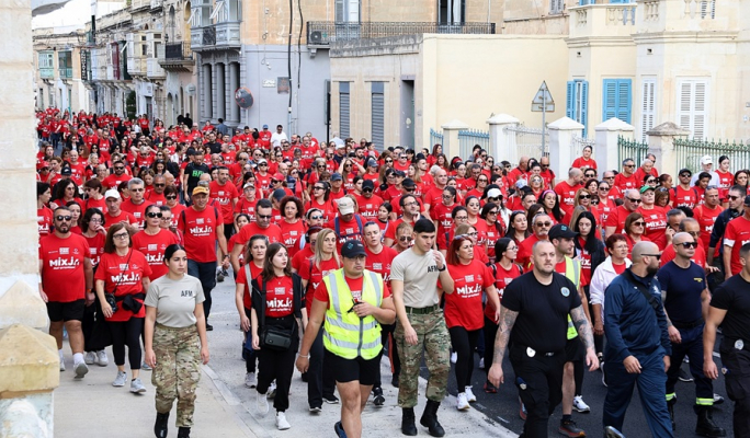 Thousands walk with the President in aid of the MCCF