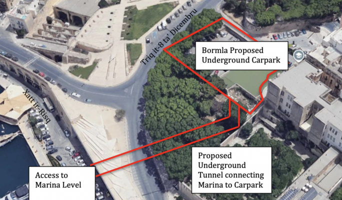 330-space car park planned beneath Bormla school playground