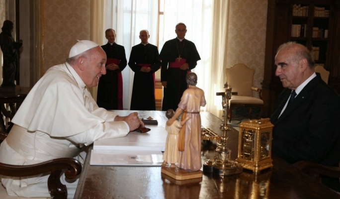 President George Vella meets Pope Francis at the Vatican